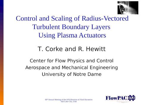 Ppt Control And Scaling Of Radius Vectored Turbulent Boundary Layers Using Plasma Actuators