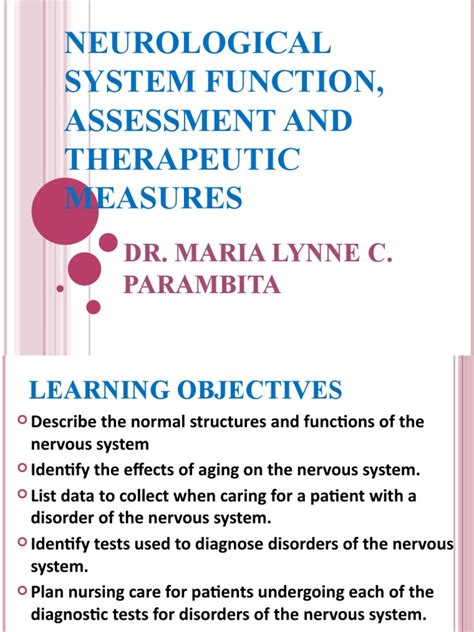 Assessment Of Neurologic Function Pdf Neuron Central Nervous System