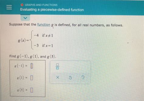 Solved O GRAPHS AND FUNCTIONS Evaluating A Piecewise Defined Chegg
