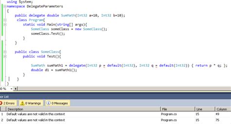 C 40 Method Parameters