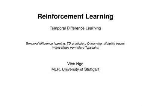 PDF Reinforcement Learning Lecture Temporal Difference Learning DOKUMEN TIPS