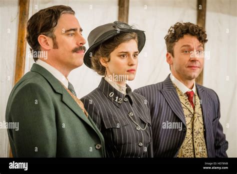 Stephen Mangan Rebecca Liddiard And Michael Weston Hi Res Stock