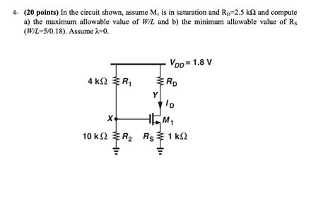 4 20 ﻿points ﻿in the circuit shown assume m1 ﻿is