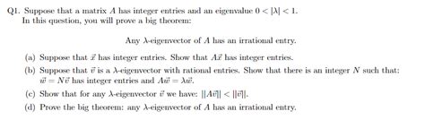 linear algebra proof for the nature of an eigenvector given a small