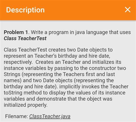 Solved Problem 1 Write A Program In Java Language That Uses