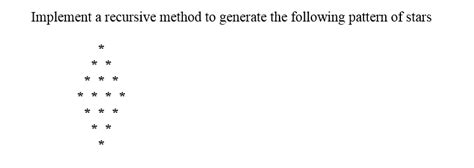 Solved Implement A Recursive Method To Generate The