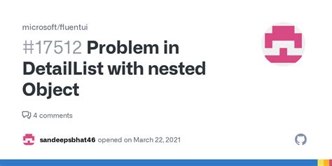 Problem In Detaillist With Nested Object · Issue 17512 · Microsoft