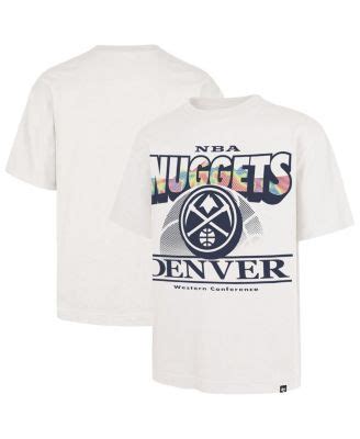 47 Brand Mens White Denver Nuggets City Edition Shifty Foundation T
