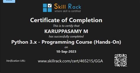 I Am Excited To Announce That I Have Successfully Completed The Python 3x Programming Course