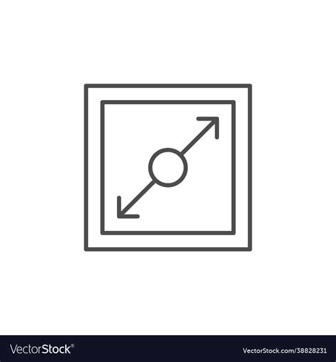 Area Measurement Line Outline Icon Royalty Free Vector Image