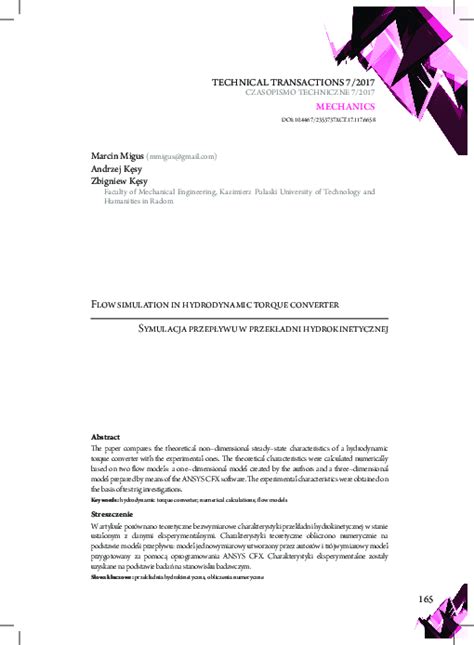 pdf flow simulation in hydrodynamic torque converter