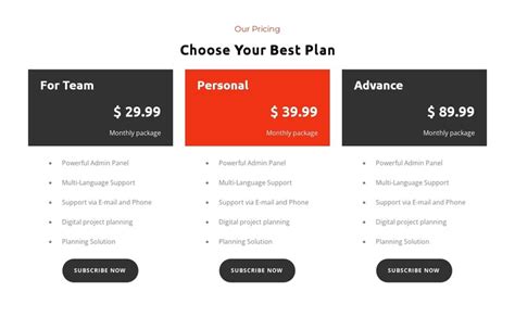 Choose Plan Html Template By Nicepage