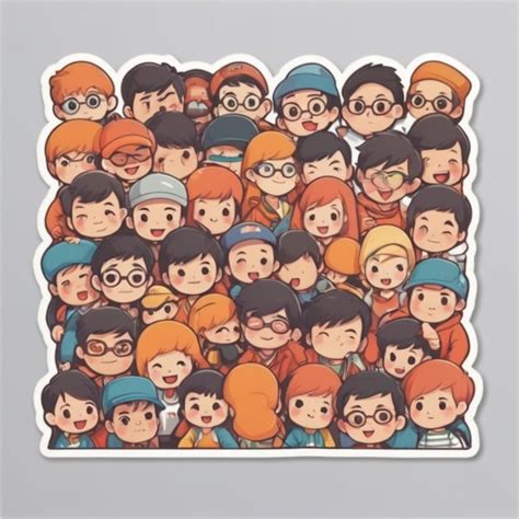Premium Vector Crowd Cartoon Vector Background