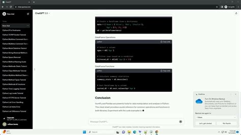 Python Numpy And Pandas Cheat Sheet Youtube