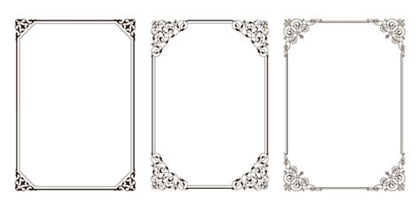 Premium Vector Decorative Frames Vintage Calligraphic Antique Borders Ornate Calligraph