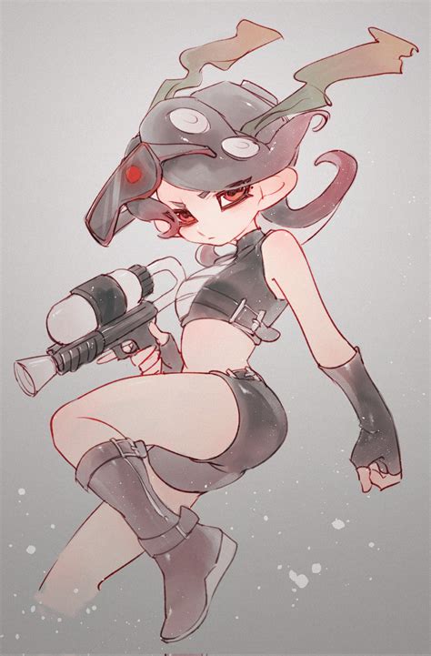 Octoling Player Character And Octoling Girl Splatoon Drawn By Liang Cun Rakuna Danbooru