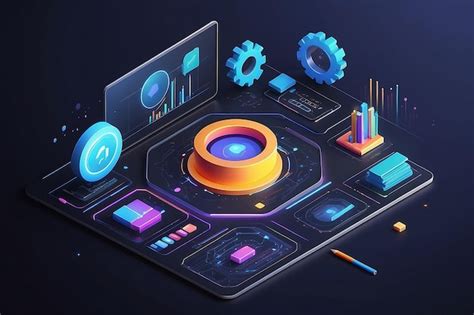 Premium Ai Image Process Optimization Concept Illustration