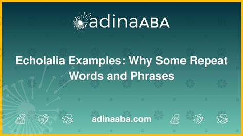 Echolalia Examples Why Some Repeat Words And Phrases