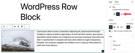 How To Use The Wordpress Row Block