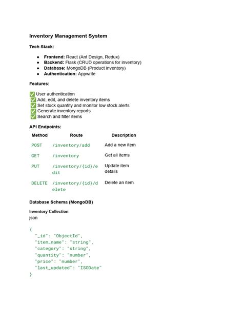 inventory management system pdf