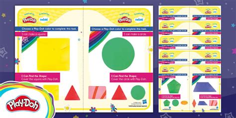 Play Doh 2d Shapes Task Cards