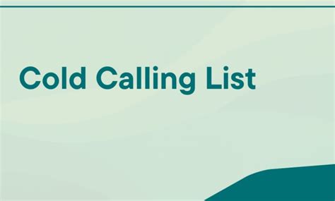 Build You A Cold Calling List By Michaelbrown728 Fiverr