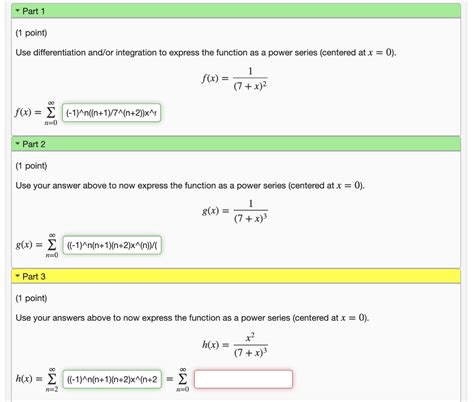 Solved Part 1 1 Point Use Differentiation And Or