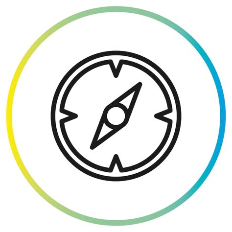 Premium Vector Compass Line Icon Vector
