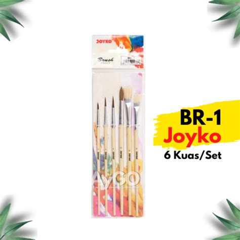 Jual 6 Pcsset Kuas Joyko Br 1 Shopee Indonesia