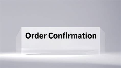 Order Confirmation Message On A Simple Backdrop Indicating Completion