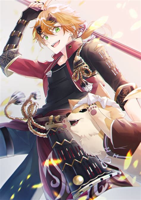 Thoma And Taroumaru Genshin Impact Drawn By Mizuamememe Danbooru