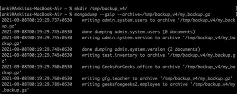 How To Back Up And Restore A MongoDB Database GeeksforGeeks