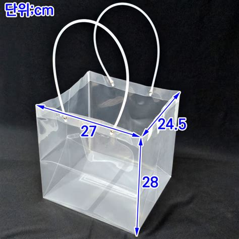 상품 상세보기 쇼핑백 투명 Pp쇼핑백18910개정사각형무지특대11호