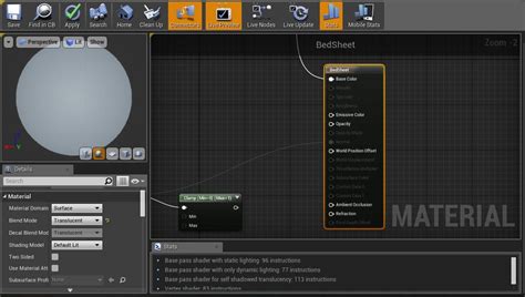 UE Material Roughness Normal Slot Greyed Out When Blend Mode Is Changed To Translucent