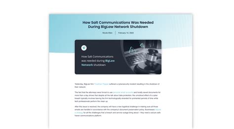 Secure Safe Haven Communications Salt Communications