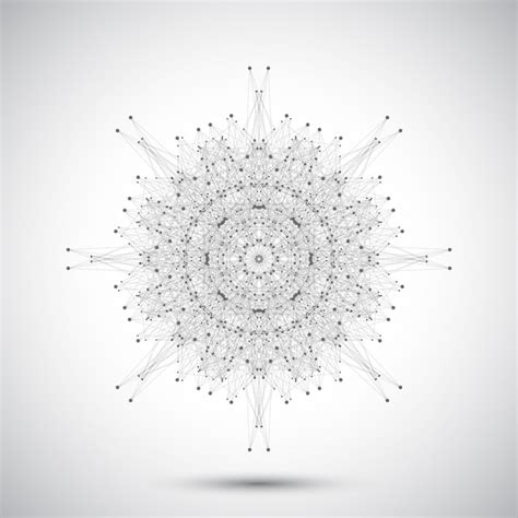 Premium Vector Geometric Abstract Form With Connected Lines And Dots Illustration