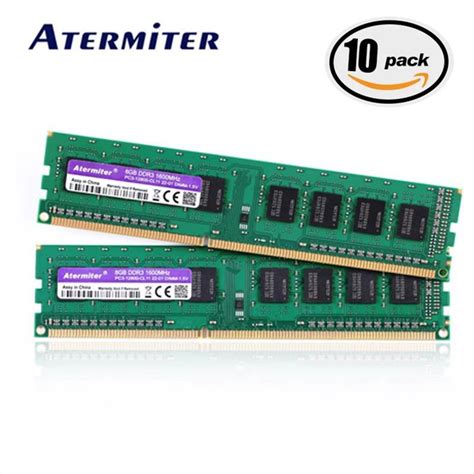 Модуль оперативной памяти Atermiter Ddr3 8 ГБ 1866 Мгц 8gb X 10pcs Pc3 14900 Pc Ram Dimm