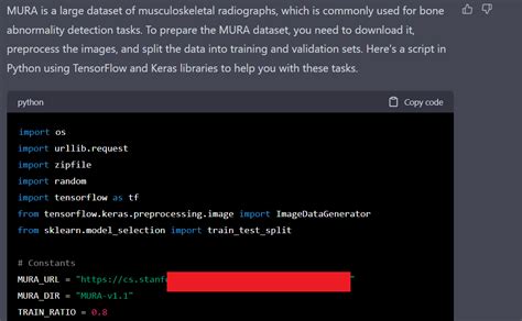 medical imaging dataset issue r chatgpt