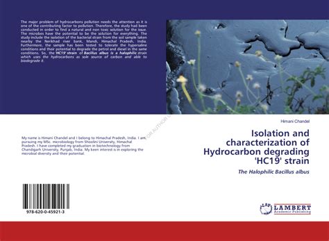 Pdf Isolation And Characterization Of Hydrocarbon Degrading Hc19 Strain The Halophilic