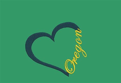 Oregon Machine Embroidery Design Etsy