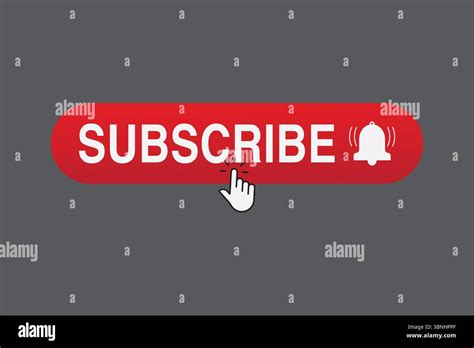Subscribe Button Icon Click With Bell Notification Symbol Stock Vector Image And Art Alamy