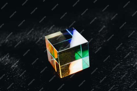 Premium Photo Optical Glass Cube Light Dispersionspectrum Physics