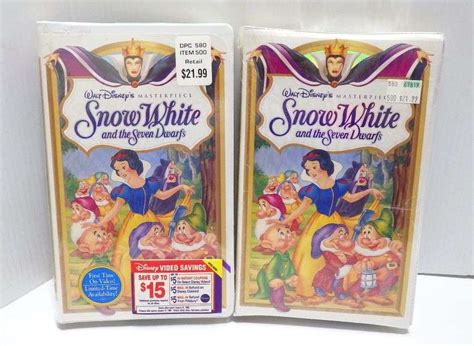 2 Walt Disney Snow White Vhs Movies Sealed Never Used Or Opened