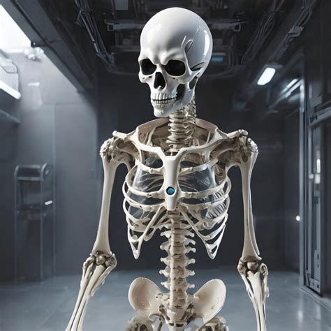 Premium Photo Future Skeleton Alien Skeleton Background