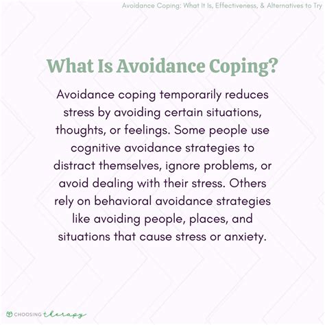 Does Avoidance Coping Work Or Just Cause More Stress