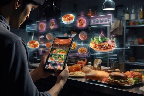 Premium Photo Design Of A Humanmachine Complex For A Mobile Application Visualization Of Data