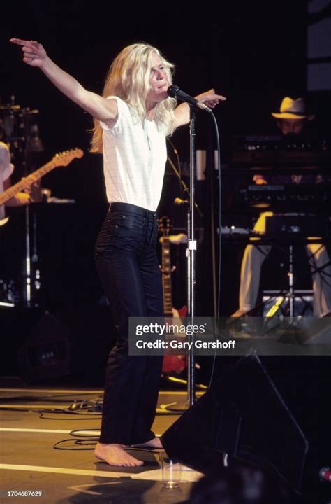American Rock And Pop Singer Kim Carnes Performs With Her Band