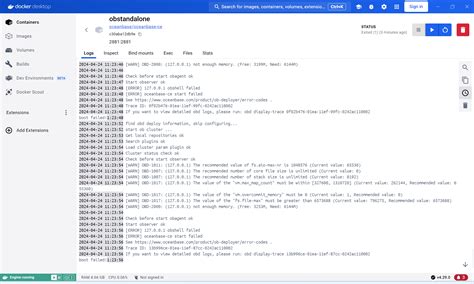 在docker（windows）中拉取了oceanbase社区版实例数据库后，如何启动docker中的oceanbase社区版实例，每次都得