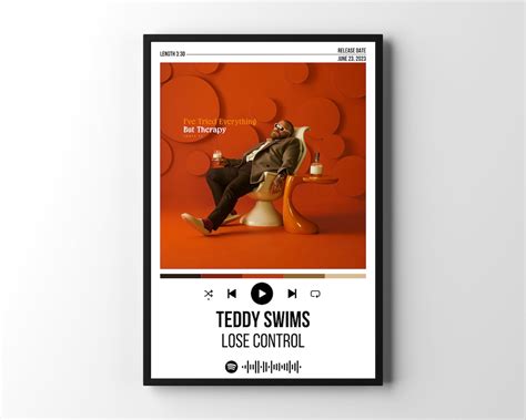 Teddy Swims Lose Control Album Poster Album Cover Poster Band Poster