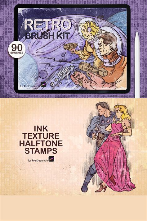 RETRO BRUSHES KIT FOR PROCREATE